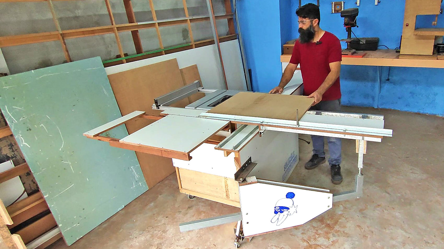 Projeto para esquadrejadeira com serra de bancada 2 tilho telescópico ...